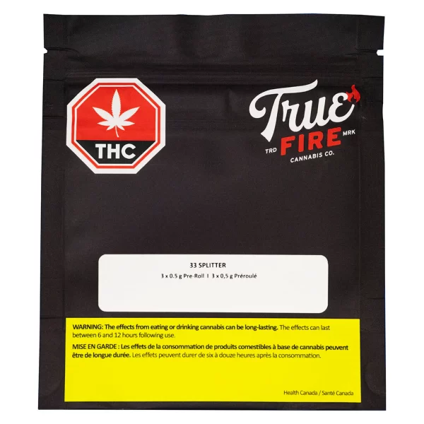TRUE FIRE – 33 SPLITTER PR3X0.5G – Up In Smoke Cannabis & Tobacconist