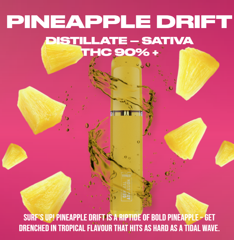 GENERAL ADMISSION – PINEAPPLE DRIFT 1G (DISPOSABLE VAPE) – Up In Smoke ...
